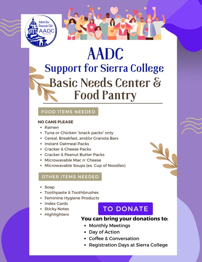 Auburn Area Democratic Club – Uniting Democrats in the Auburn Area