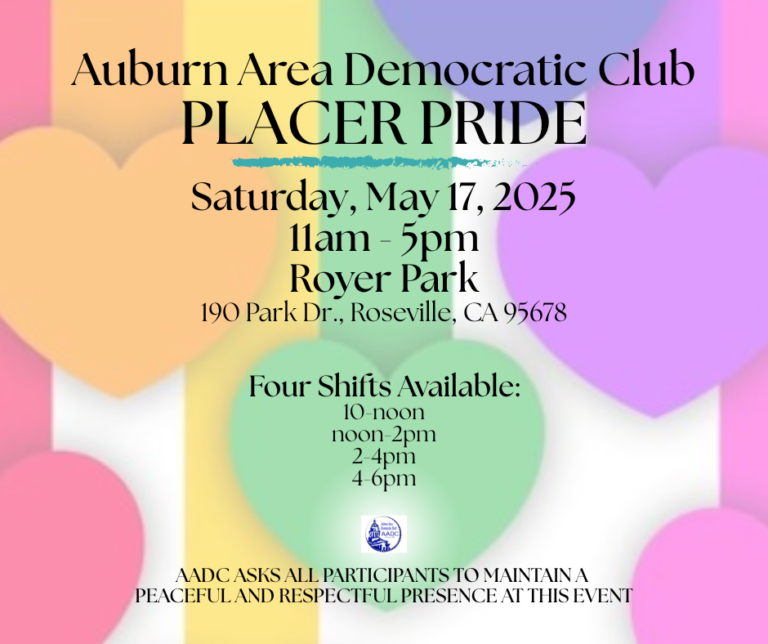 Auburn Area Democratic Club – Uniting Democrats in the Auburn Area